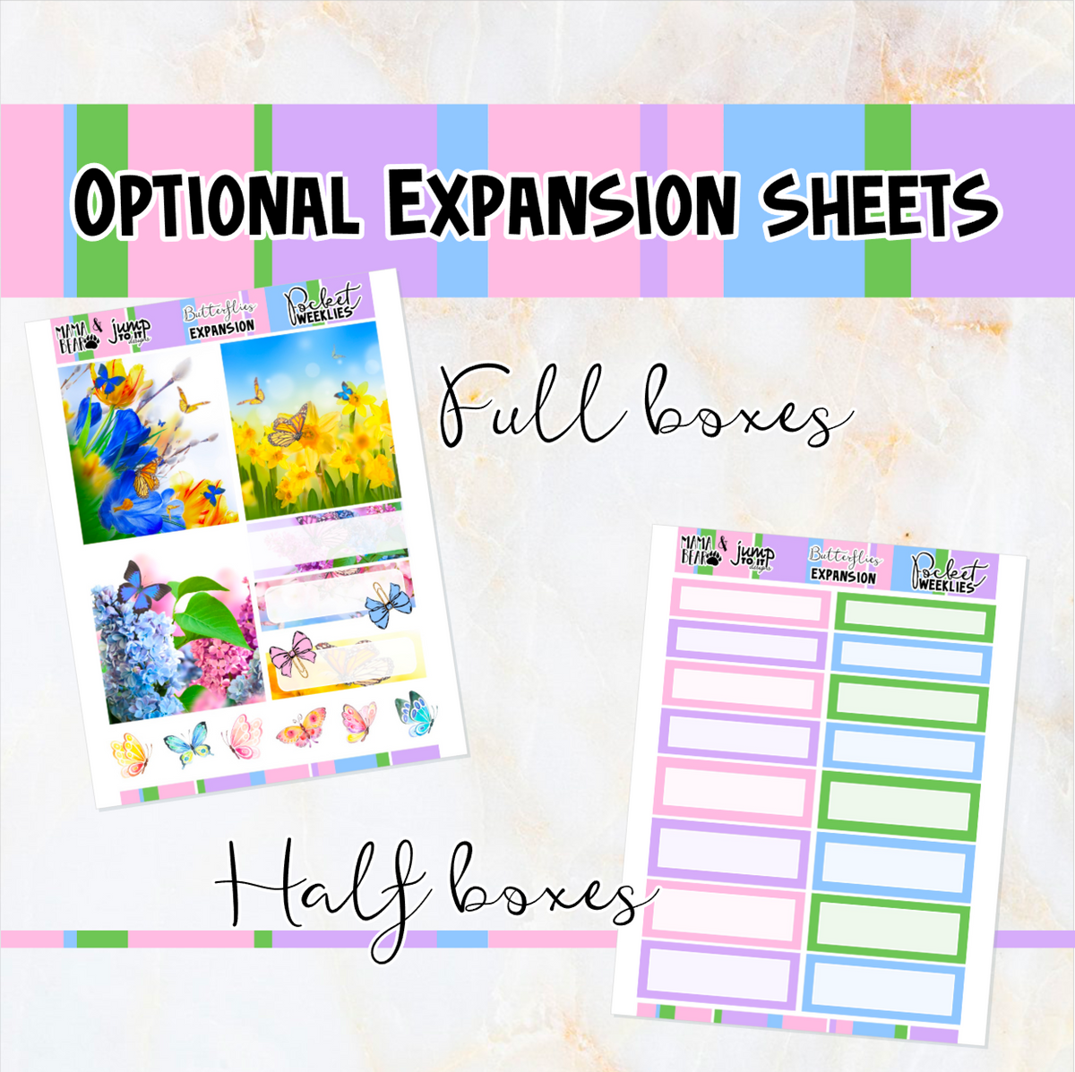 Butterflies - POCKET Mini Weekly Kit Planner stickers – Jump To It Designs