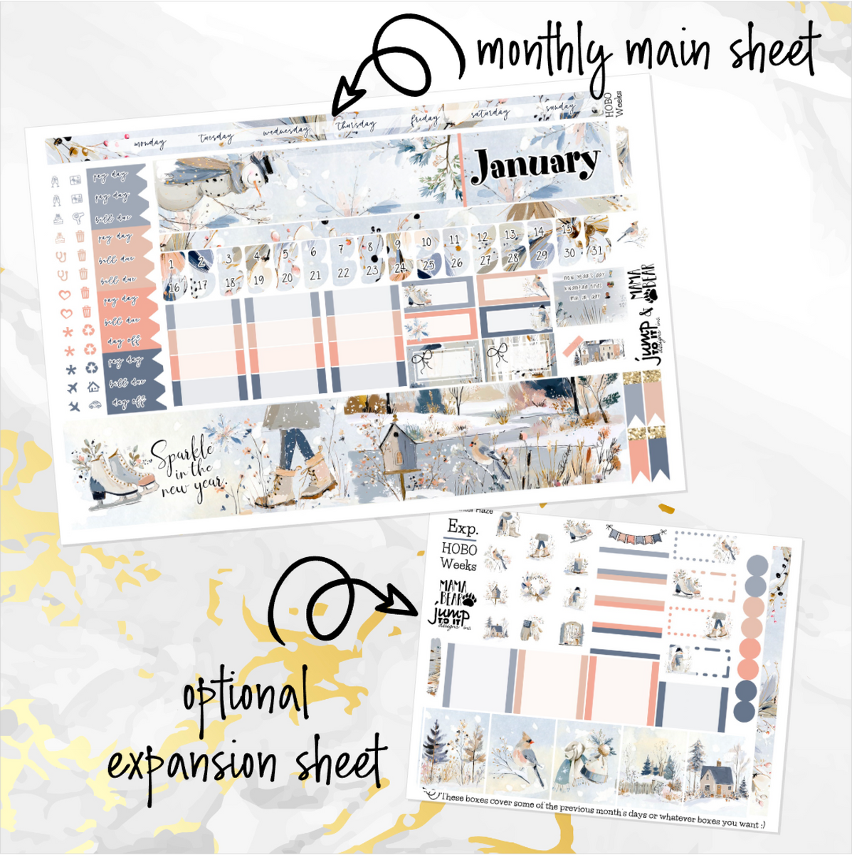 New Release January Winter Haze monthly - Hobonichi Weeks personal pla ...