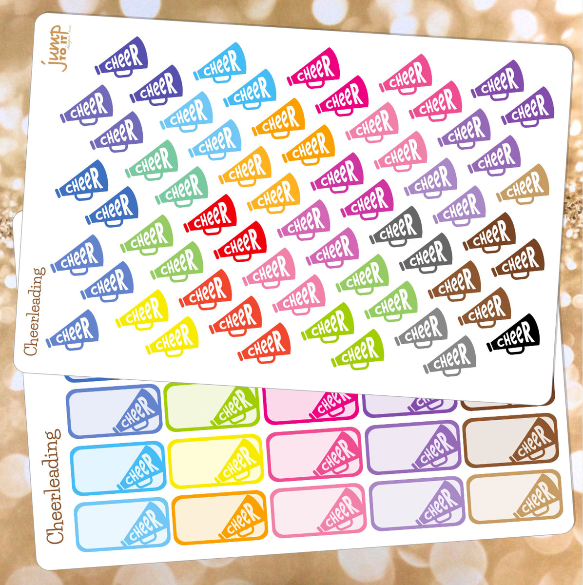 Cheerleading Cheer stickers (R-133+) – Jump To It Designs