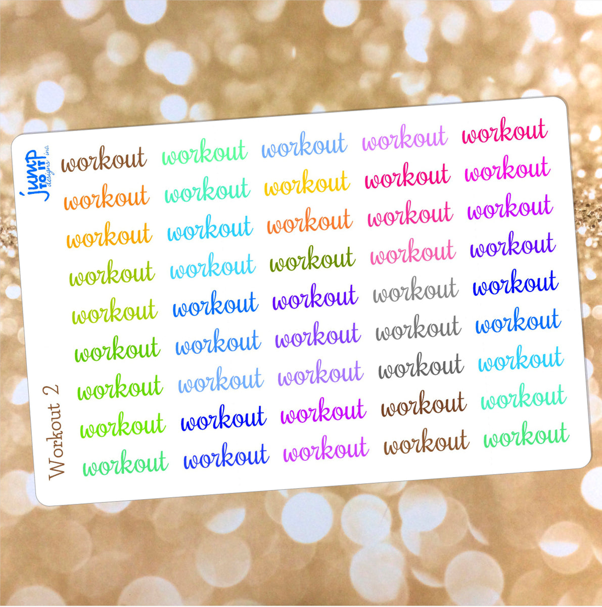 Workout reminder exercise stickers (R-144) – Jump To It Designs